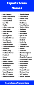 750+ Esports Team Names to Inspire Champions!