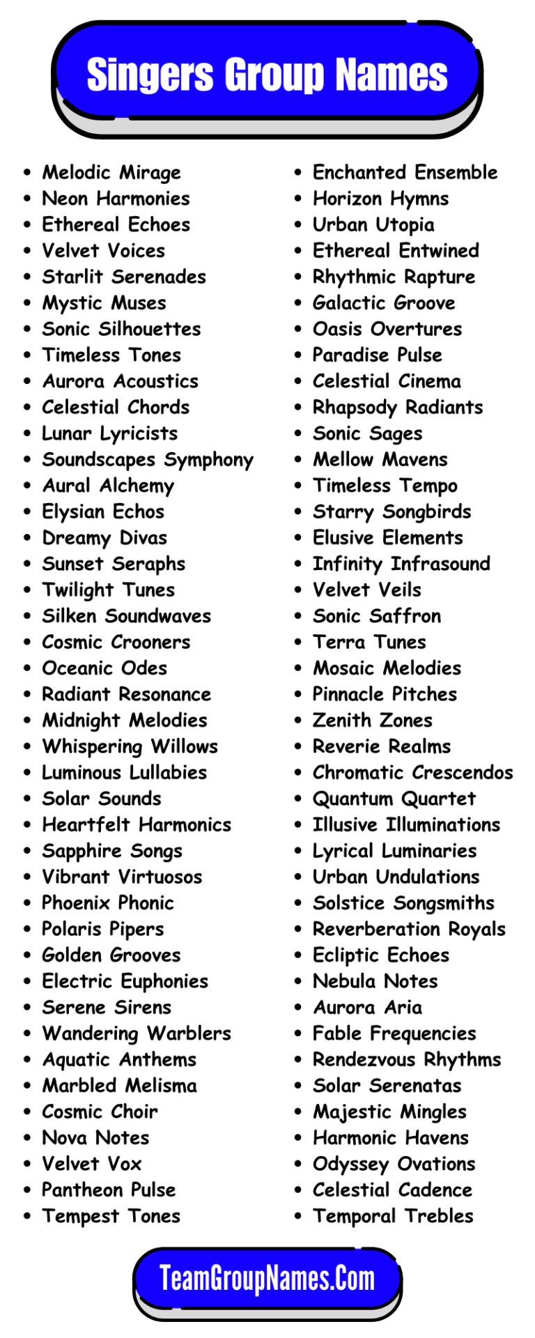 450+ Singers Group Names for Your Singing Squad