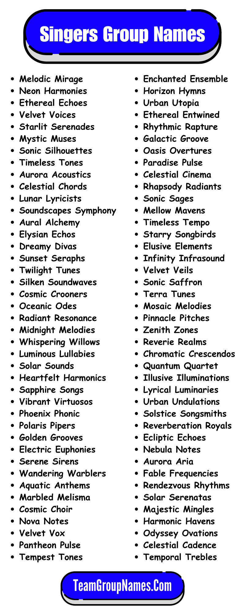 450+ Singers Group Names for Your Singing Squad