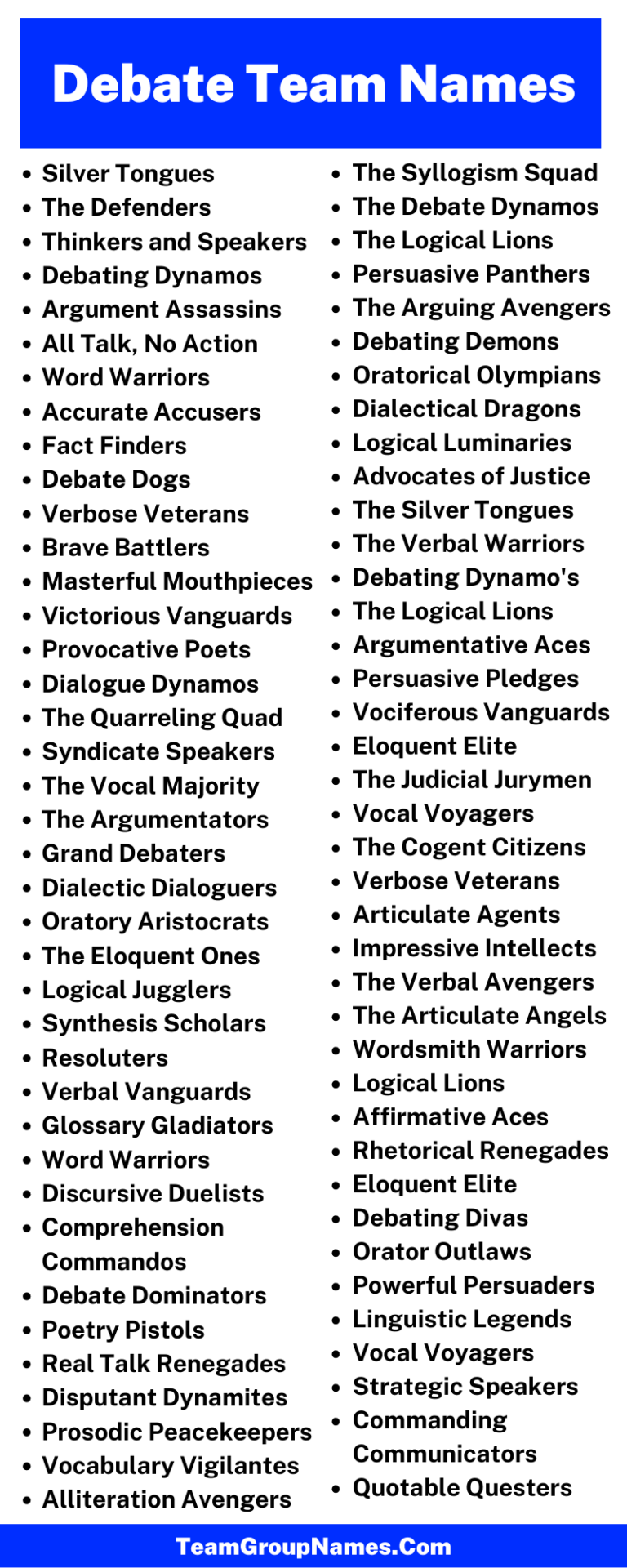 460+ Debate Team Names to Dominate the Competition