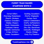 350+ Team Names That Start With C