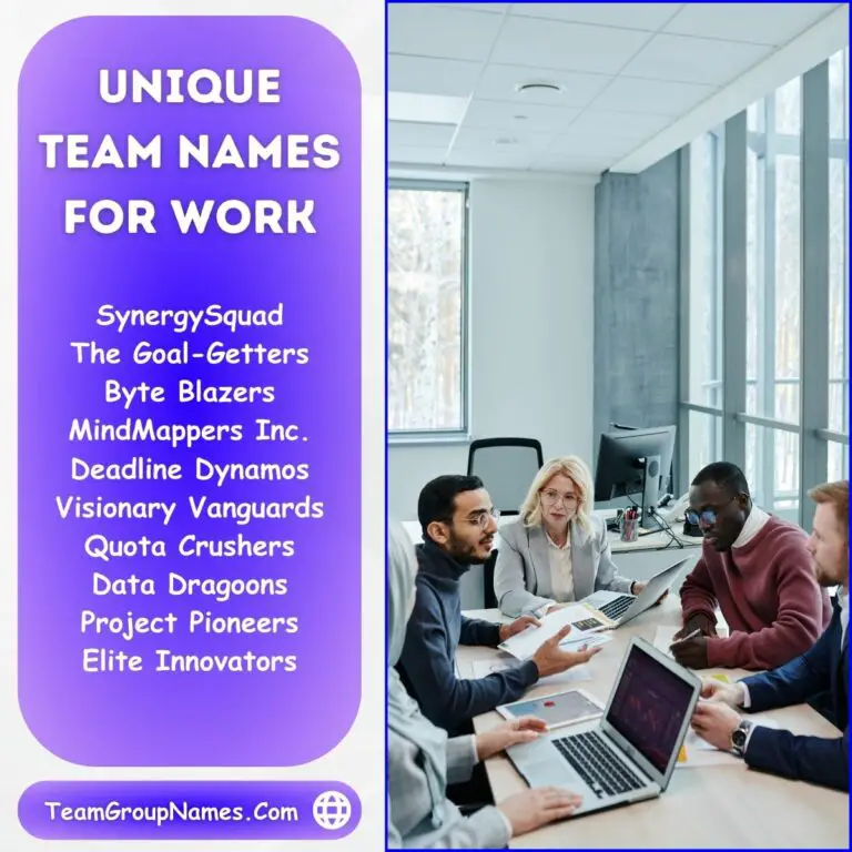 800+ Team Names for Work - From Funny to Professional (and Everything ...