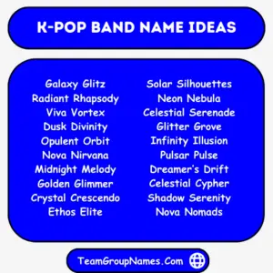 450+ K-Pop Group Name Ideas For Girls, Boys and Coed Groups