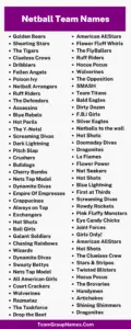 Netball Team Names: 336 Cool Names For Netball Team