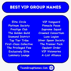 450+ VIP Group Names (Cool, Unique and Funny Ideas)