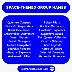 450+ Space-Themed Team Names to Elevate Your Group
