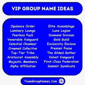 450+ VIP Group Names (Cool, Unique and Funny Ideas)