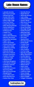650+ Lake House Names You Haven't Heard Before