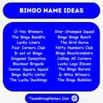 450+ Bingo Group Names You've Been Searching For