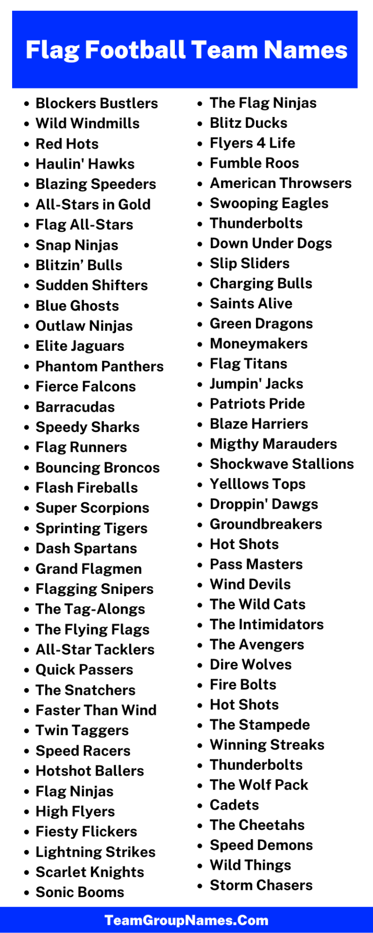 350+ Flag Football Team Names to Stand Out on the Field