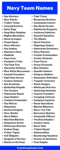366+ Navy Team Names to Make a Statement