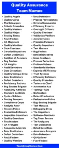 224+ Quality Assurance Team Names That Will Boost Team Morale
