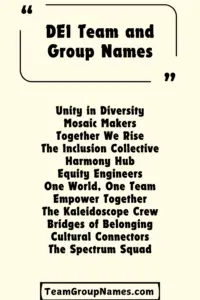 650+ Diversity and Inclusion Team Names for DEI Committee, Team or Group