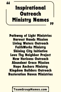 650+ Outreach Ministry Names That'll Help You Make an Impact
