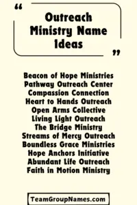 650+ Outreach Ministry Names That'll Help You Make an Impact