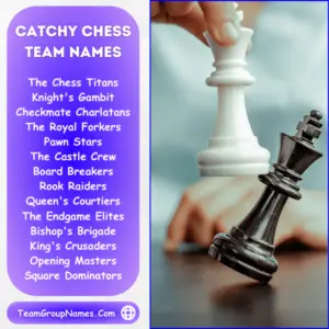 450+ Chess Team Names For Club, Group & Tournaments