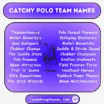 450+ Polo Team Names (Cool & Catchy Ideas)