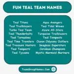 450+ Teal Team Names (Creative & Fun Ideas)