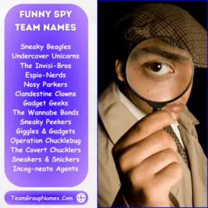 450+ Spy Team Names & Spy Name Ideas (Good, Cool, Fun)