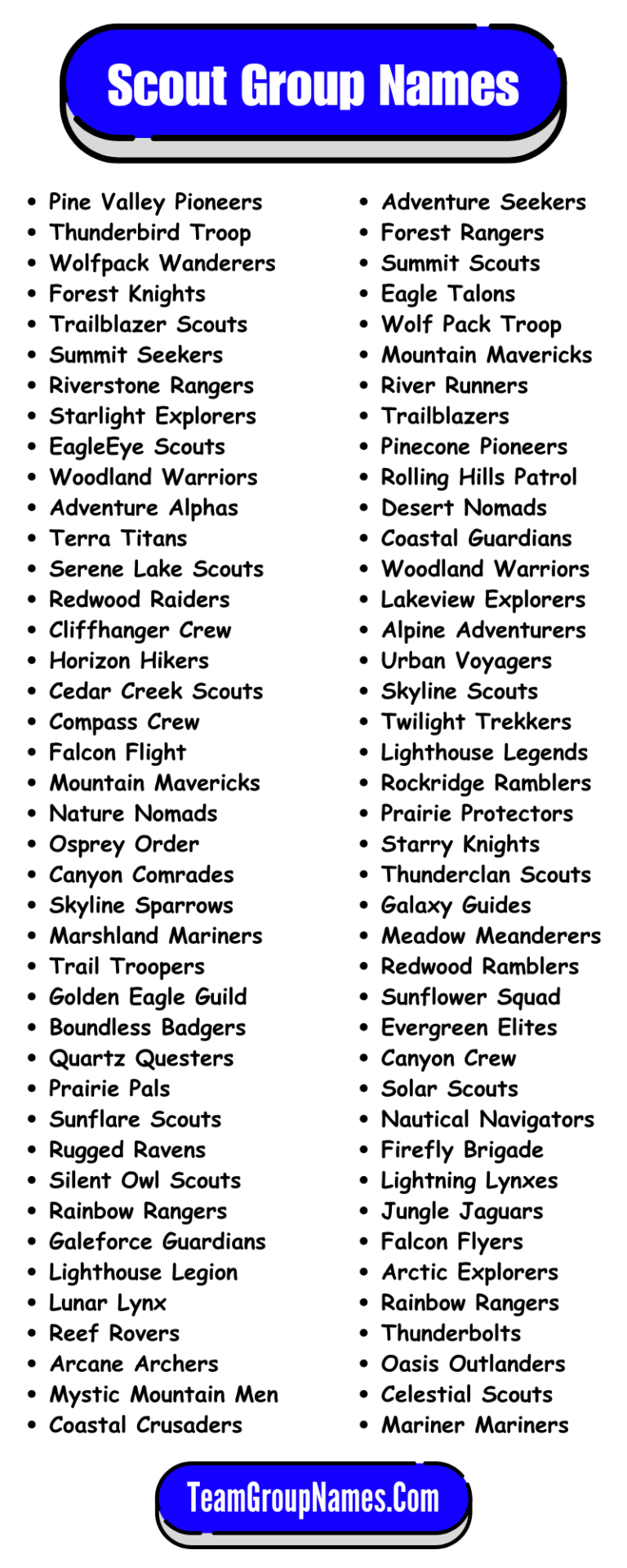 450+ Scout Group Names (BEST & COOL Ideas)