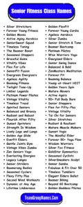 350+ Senior Fitness Class Names (Creative & Best Ideas)