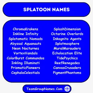 280+ Splatoon Team Names to Standing Out in the Arena