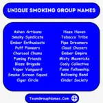 450+ Smoking Group Names (Best and Cool Ideas)