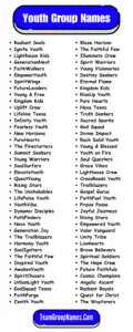 650+ Youth Group Names That Stand Out
