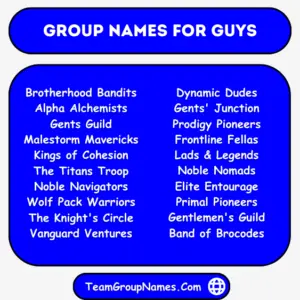 350+ Men's Group Names for Men's Circles, Clubs and Ministry