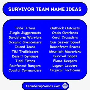 450+ Survivor Team Names For Your Group and Tribe