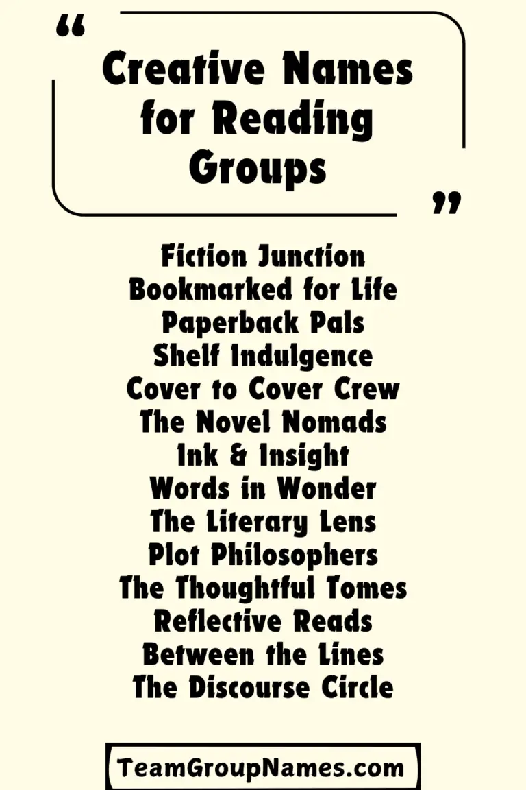 460+ Reading Group Names That'll Make Your Book Club Stand Out