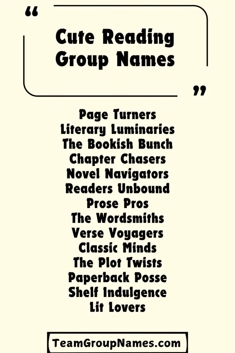 460+ Reading Group Names That'll Make Your Book Club Stand Out