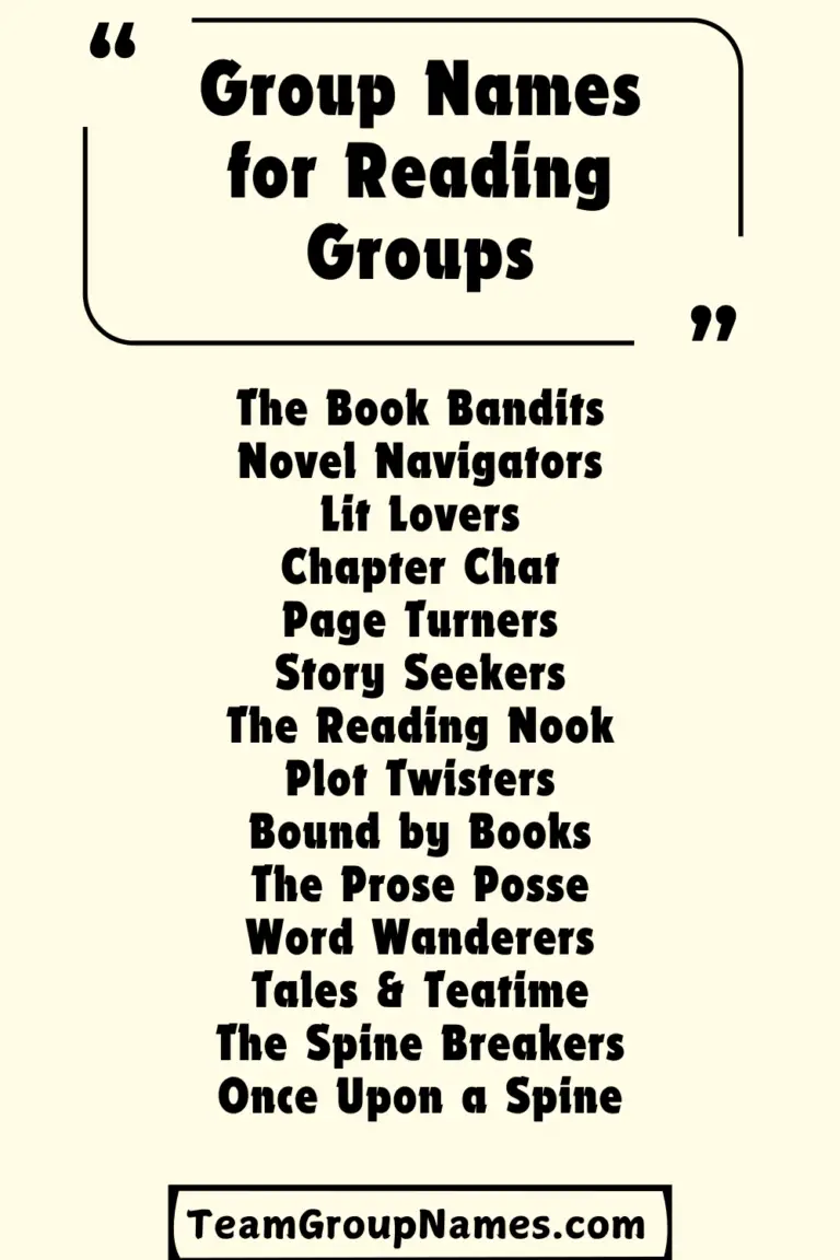 460+ Reading Group Names That'll Make Your Book Club Stand Out