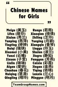 380+ Chinese Girl Names and Their Hidden Meanings