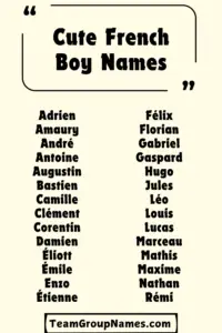 400+ French Boy Names with Meanings & Origins