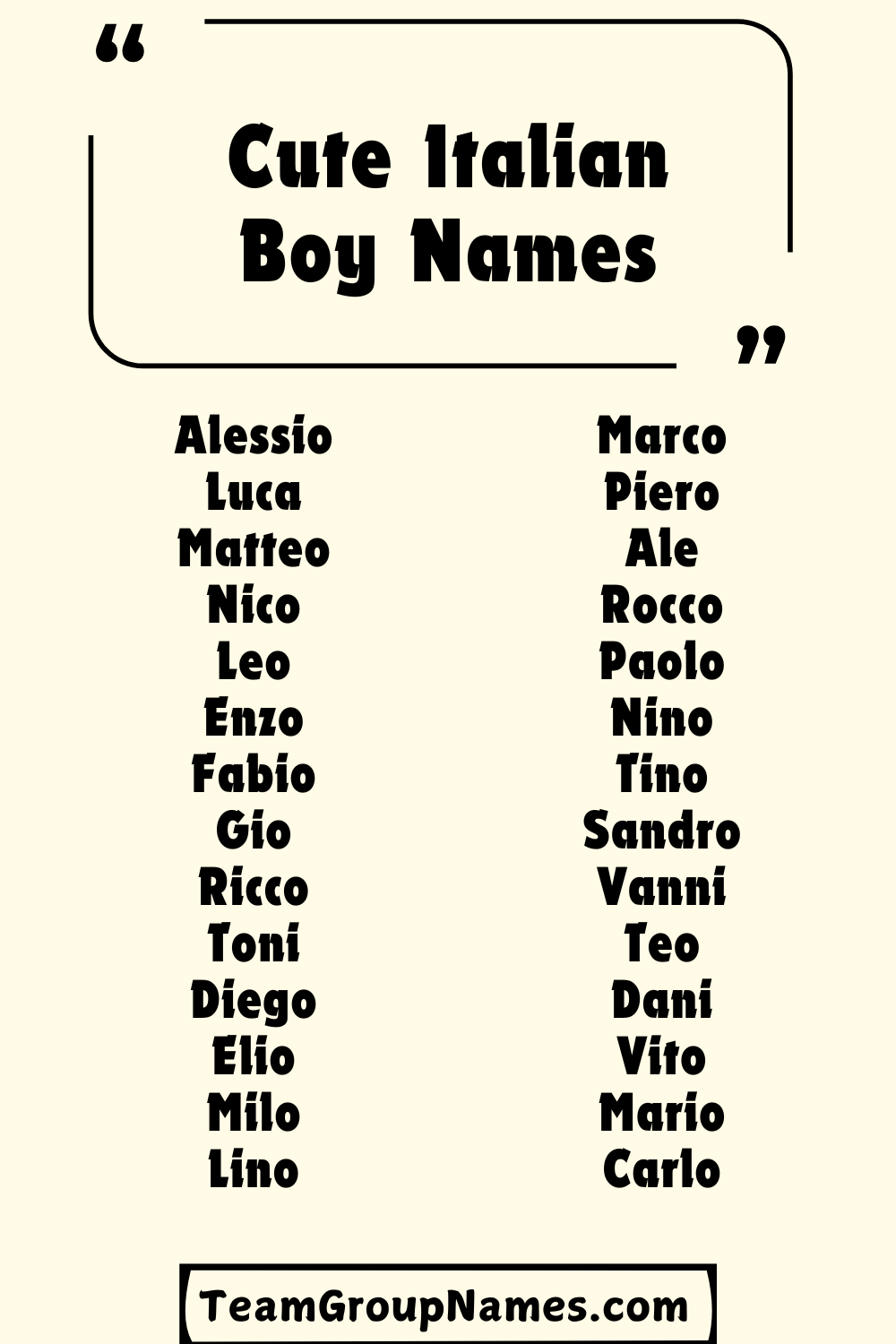 380+ Italian Boy Names - Cute, Unique & Classic Options (With Meanings!)