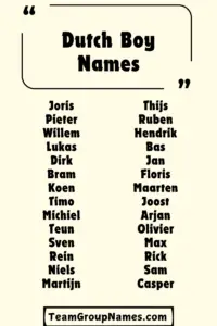 460+ Dutch Boy Names (Cool, Unique, and Meaningful Choices for Your ...