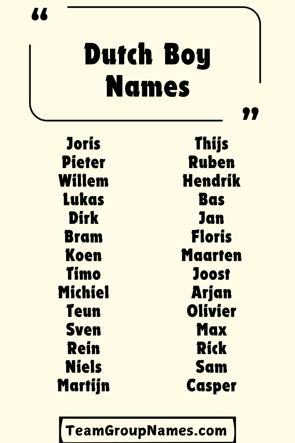 460+ Dutch Boy Names (Cool, Unique, and Meaningful Choices for Your ...