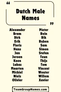 460+ Dutch Boy Names (Cool, Unique, and Meaningful Choices for Your ...