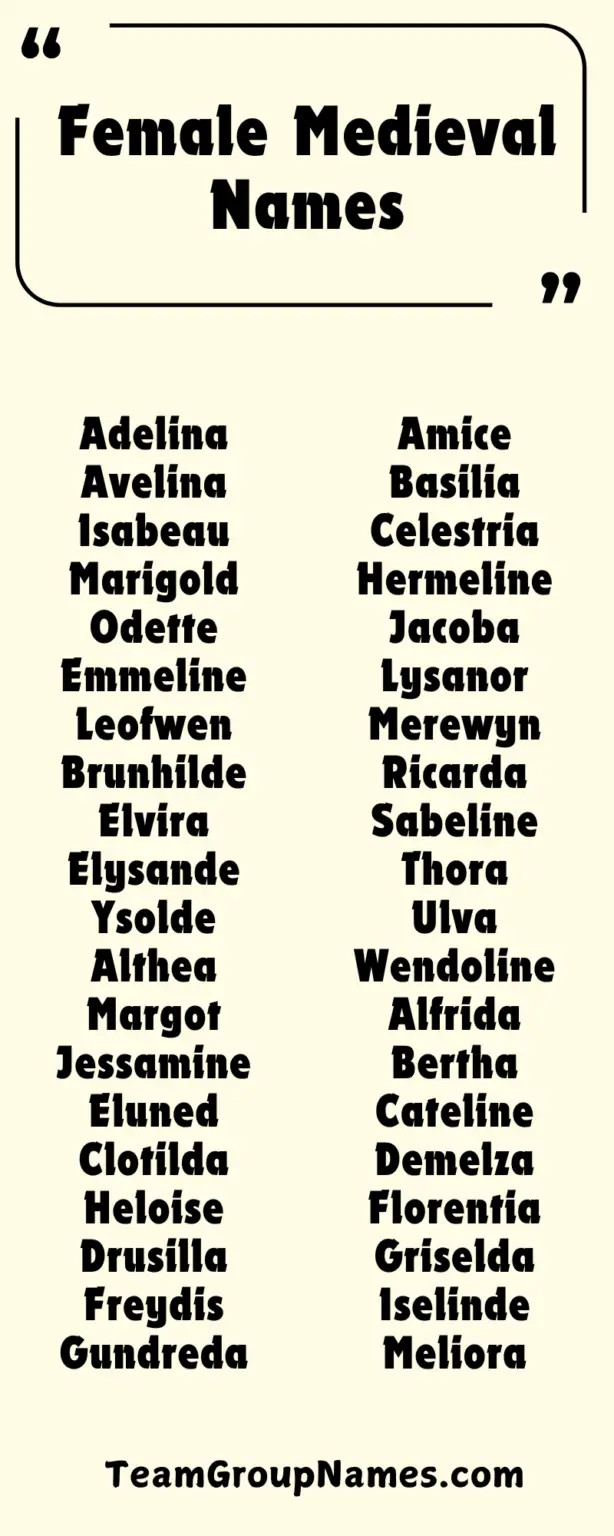 350+ Medieval Girl Names That Are Coming Back in Style
