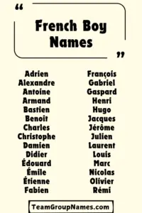 400+ French Boy Names with Meanings & Origins