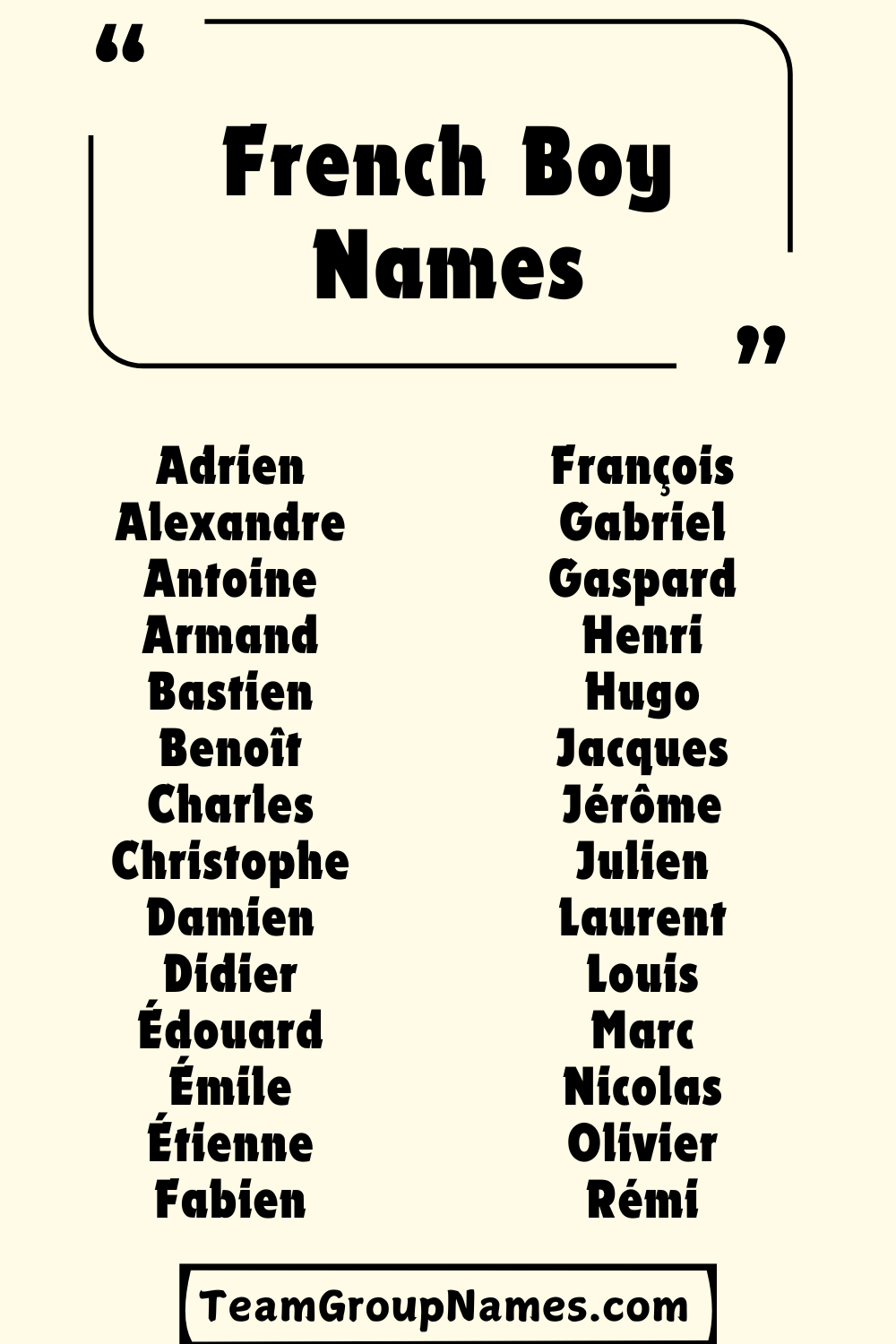 400+ French Boy Names with Meanings & Origins