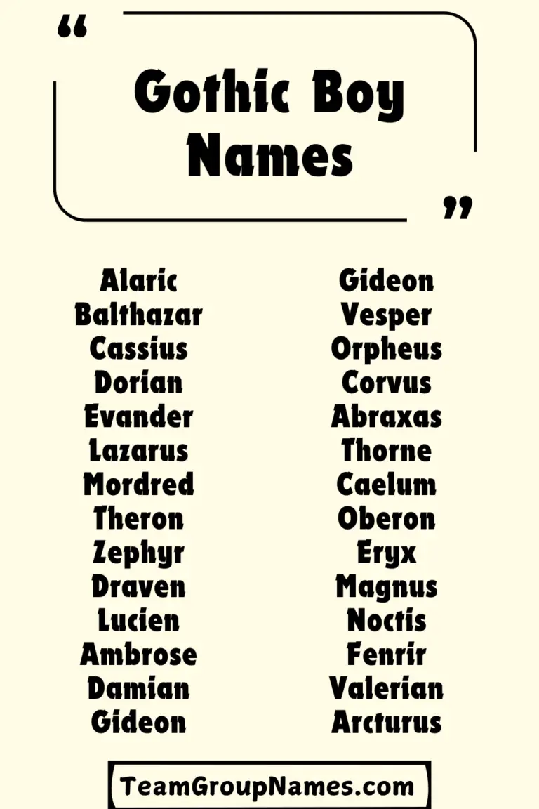360+ Gothic Boy Names (Plus The Stories Behind Them!)
