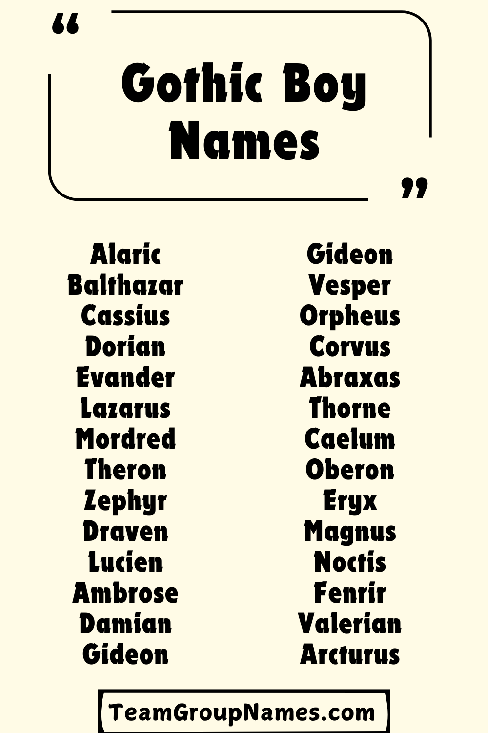 360+ Gothic Boy Names (Plus The Stories Behind Them!)