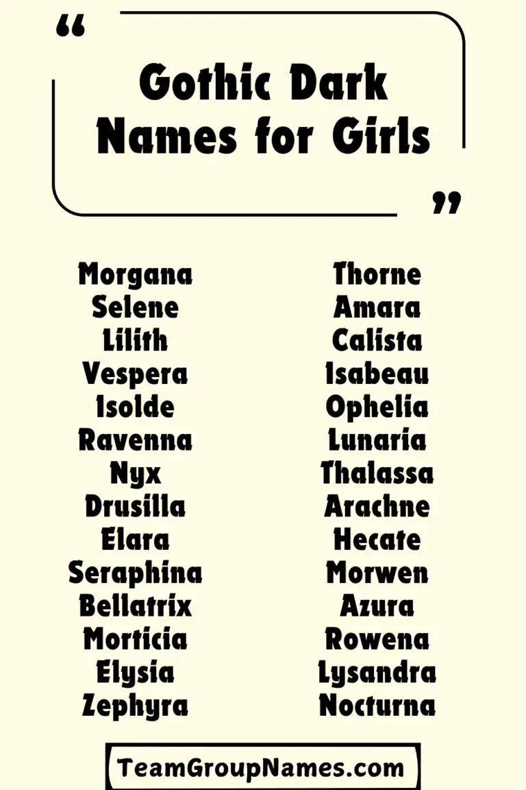 350+ Gothic Girl Names (Beautiful, Dark, and Mysterious)
