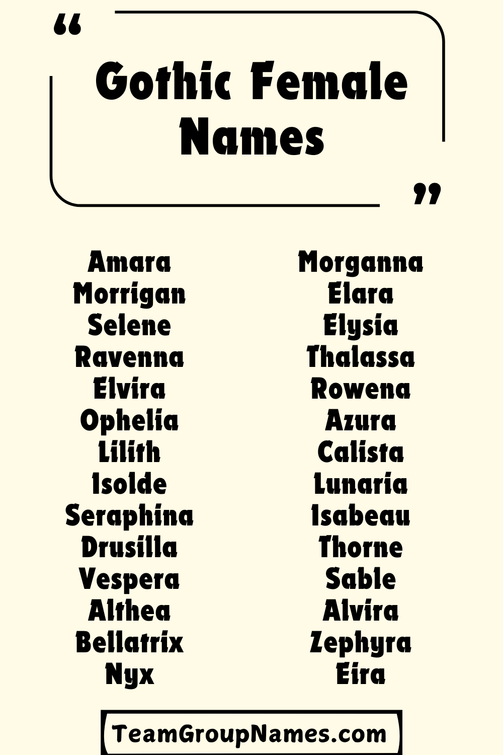 350+ Gothic Girl Names (Beautiful, Dark, and Mysterious)
