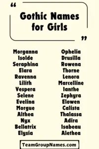 350+ Gothic Girl Names (Beautiful, Dark, and Mysterious)