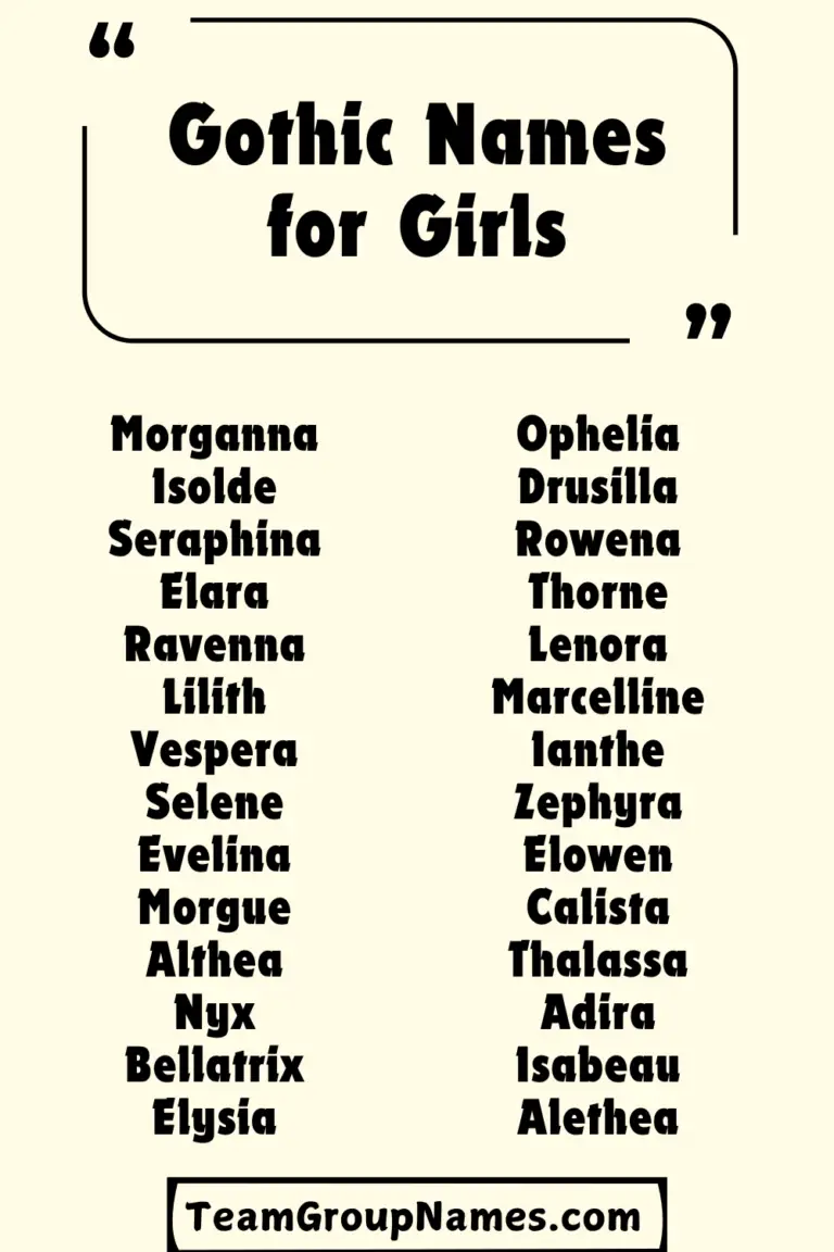 350+ Gothic Girl Names (Beautiful, Dark, and Mysterious)