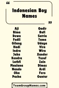 360+ Indonesian Boy Names With Deep Meanings
