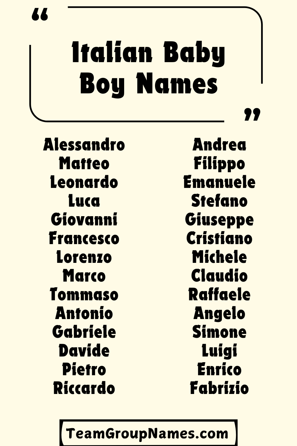 380+ Italian Boy Names - Cute, Unique & Classic Options (With Meanings!)